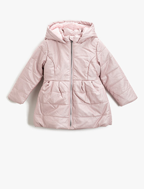 Koton Kız Çocuk Kapşonlu Kaban Piliseli