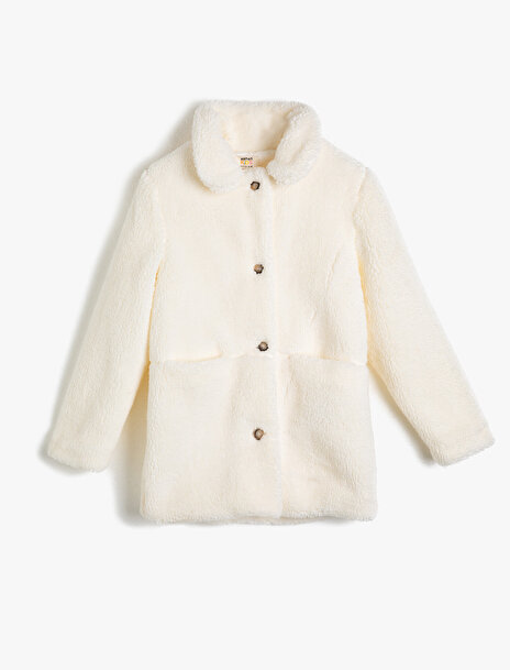Koton Kız Çocuk Gömlek Yaka Sherpa Kaban Koton Kız Çocuk Gömlek Yaka Sherpa Kaban