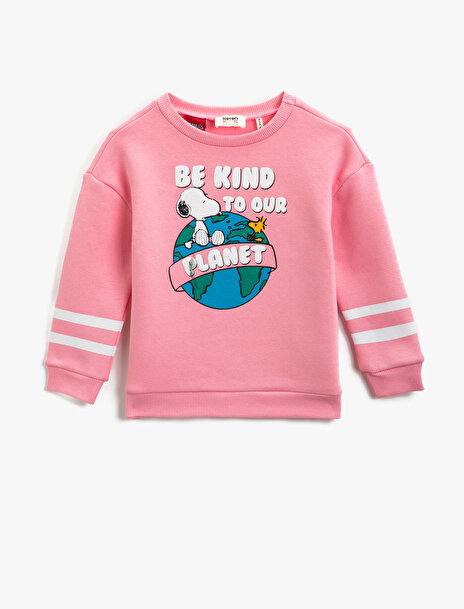 Koton Kız Çocuk Pamuklu Snoopy Lisanslı Baskılı Bisiklet Yaka Sweatshirt Koton Kız Çocuk Pamuklu Snoopy Lisanslı Baskılı Bisiklet Yaka Sweatshirt