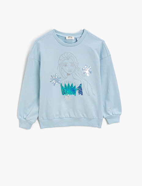Koton Kız Çocuk Frozen Lisanslı Pullu Pamuklu Bisiklet Yaka Uzun Kollu Sweatshirt Koton Kız Çocuk Frozen Lisanslı Pullu Pamuklu Bisiklet Yaka Uzun Kollu Sweatshirt
