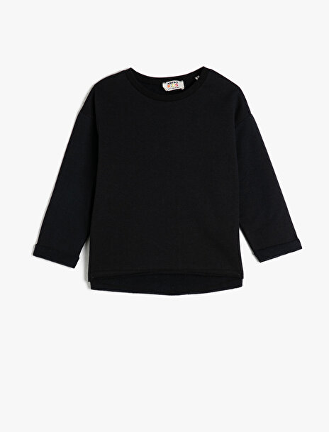 Koton Kız Çocuk Pamuklu Bisiklet Yaka Uzun Kollu Basic Sweatshirt Koton Kız Çocuk Pamuklu Bisiklet Yaka Uzun Kollu Basic Sweatshirt