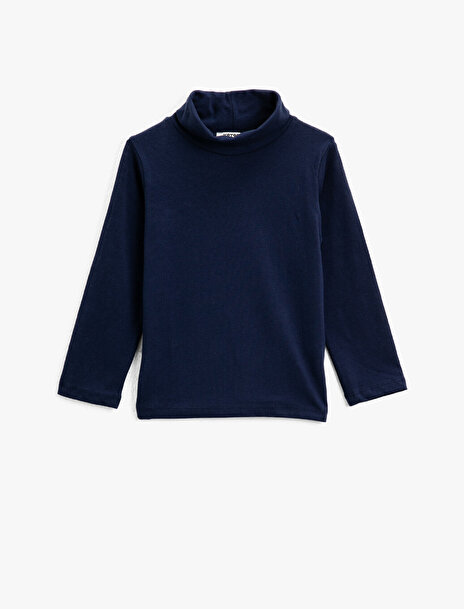 Koton Kız Çocuk Dik Yaka Basic Uzun Kollu Tişört