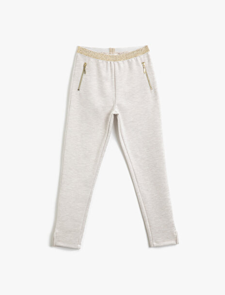 Koton Kız Çocuk Organik Pamuklu Normal Bel Cepli Tayt Koton Kız Çocuk Organik Pamuklu Normal Bel Cepli Tayt