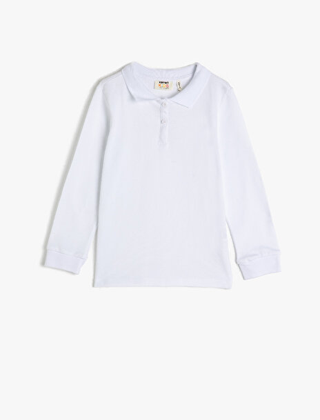 Koton Kız Çocuk Polo Yaka Uzun Kollu Basic Pamuklu Tişört Koton Kız Çocuk Polo Yaka Uzun Kollu Basic Pamuklu Tişört