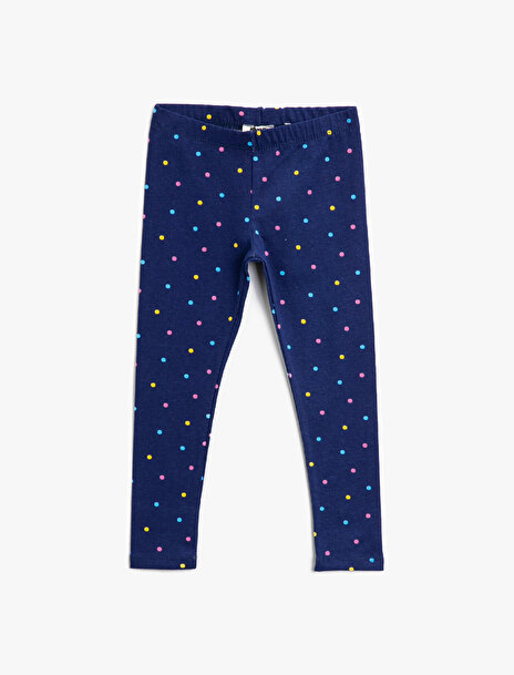 Koton Kız Çocuk Pamuklu Puantiyeli Tayt