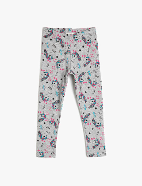 Koton Kız Çocuk Unicorn Baskılı Tayt