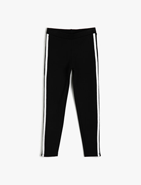 Koton Kız Çocuk Şeritli Normal Bel Tayt Koton Kız Çocuk Şeritli Normal Bel Tayt