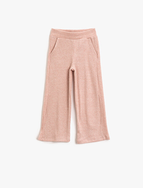 Koton Kız Çocuk Fitilli Cepli Bol Paça Pantolon