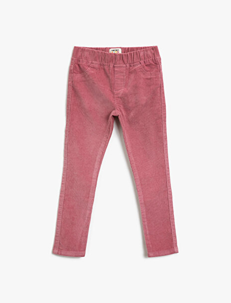 Koton Kız Çocuk Kadife Pamuklu Cepli Normal Bel Pantolon Koton Kız Çocuk Kadife Pamuklu Cepli Normal Bel Pantolon