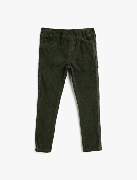 Koton Kız Çocuk Kadife Pamuklu Cepli Normal Bel Pantolon Koton Kız Çocuk Kadife Pamuklu Cepli Normal Bel Pantolon