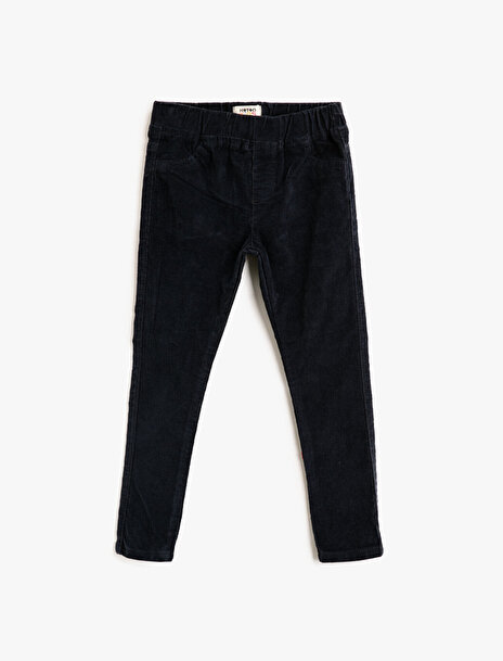 Koton Kız Çocuk Kadife Pamuklu Cepli Normal Bel Pantolon Koton Kız Çocuk Kadife Pamuklu Cepli Normal Bel Pantolon