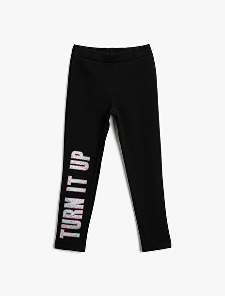 Koton Kız Çocuk Yazılı Baskılı Normal Bel Tayt