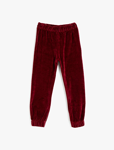 Koton Kız Çocuk Kadife Normal Bel Pamuklu Eşofman Altı