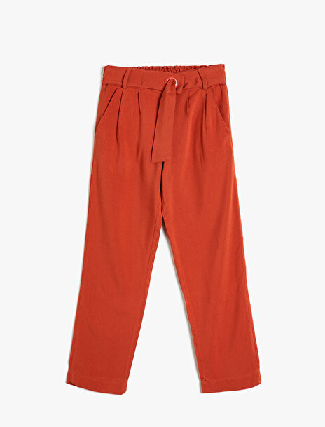 Koton Kız Çocuk Cepli Kemerli Pantolon