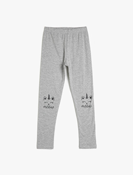 Koton Kız Çocuk Simli Baskılı Tayt