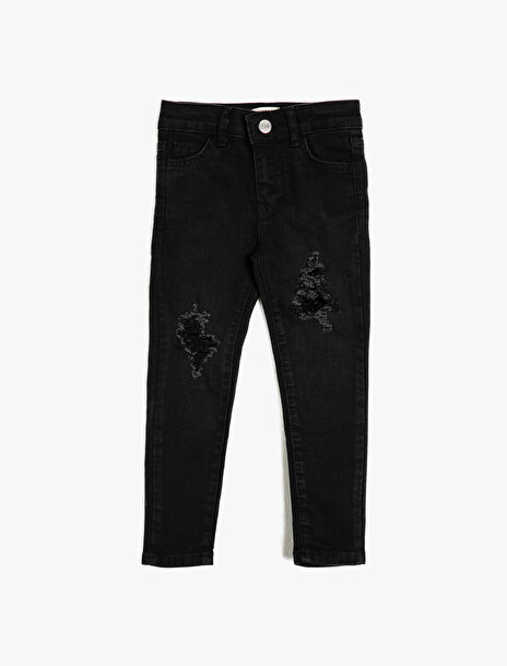 Koton Kız Çocuk Yirtik Jean Pantolon