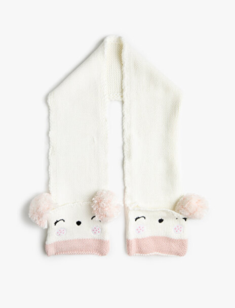 Koton Kız Çocuk Ponponlu Örgü Atkı