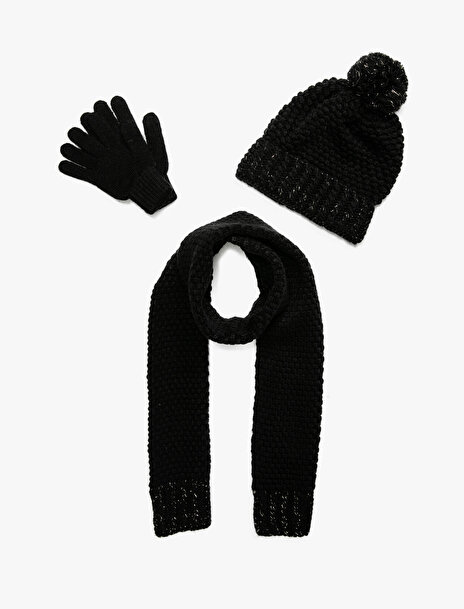 Koton Kız Çocuk Örgü Atkı Seti