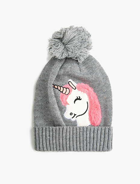 Koton Kız Çocuk Unicorn İşlemeli Bere