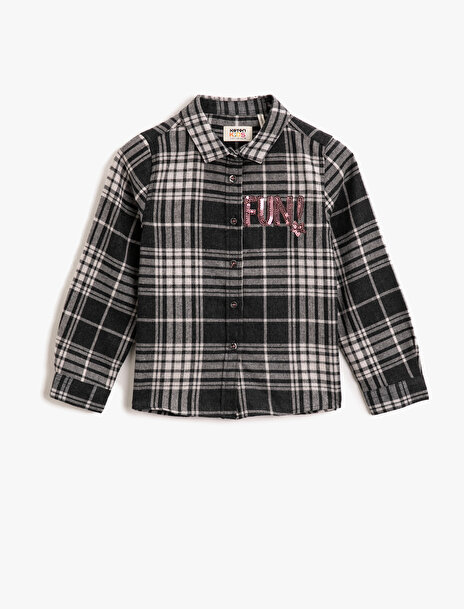 Koton Kız Çocuk Pullu Ekoseli Klasik Yaka Uzun Kollu Gömlek Koton Kız Çocuk Pullu Ekoseli Klasik Yaka Uzun Kollu Gömlek