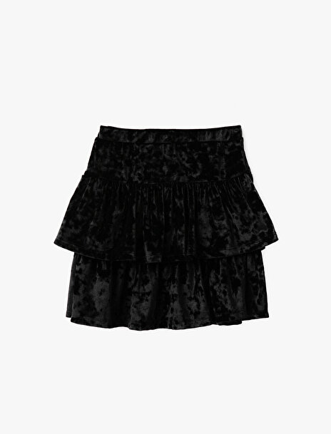 Koton Kız Çocuk Katlı Kadife Etek