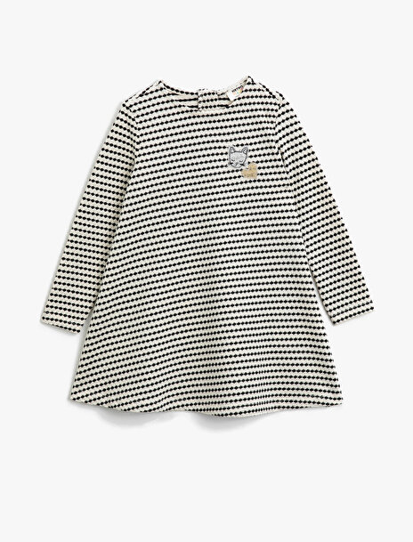 Koton Kız Çocuk A Kesim Uzun Kollu Hayvan Figürlü Elbise