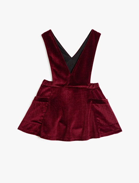 Koton Kız Çocuk V Yaka Cepli Kolsuz Elbise