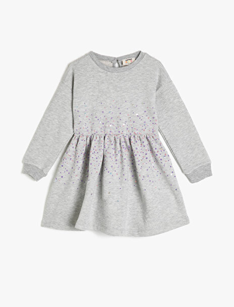 Koton Kız Çocuk Bisiklet Yaka Uzun Kollu Pullu Elbise Koton Kız Çocuk Bisiklet Yaka Uzun Kollu Pullu Elbise