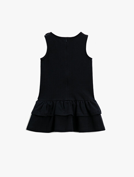 Koton Kız Çocuk Kolsuz Bisiklet Yaka Basic Elbise