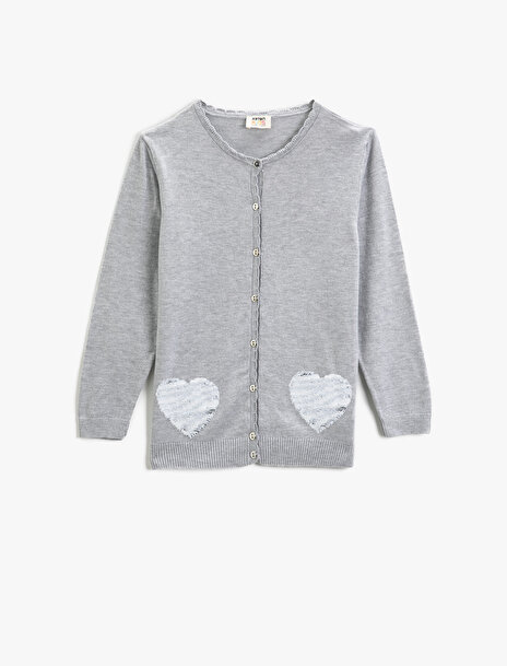 Koton Kız Çocuk Pullu Düğmeli Uzun Kollu Hırka Koton Kız Çocuk Pullu Düğmeli Uzun Kollu Hırka