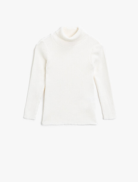 Koton Kız Çocuk Boğazlı Pamuklu Kazak