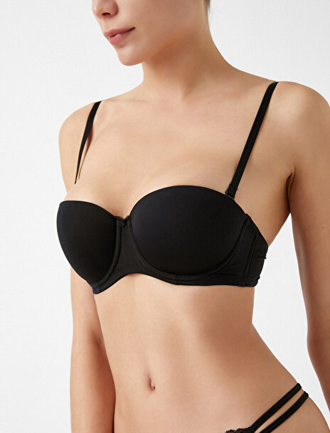 Koton Kadın Straplez Kaplı/Pedli Dolgusuz Balenli Comfort Sütyen Koton Kadın Straplez Kaplı/Pedli Dolgusuz Balenli Comfort Sütyen