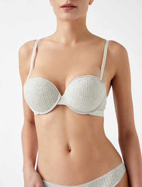 Koton Kadın Organik Pamuklu Ekstra Dolgulu Balenli Sütyen Maximizer Sütyen