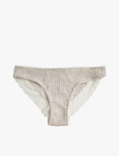 Koton Kadın Organik Pamuklu Dantelli Brief Külot