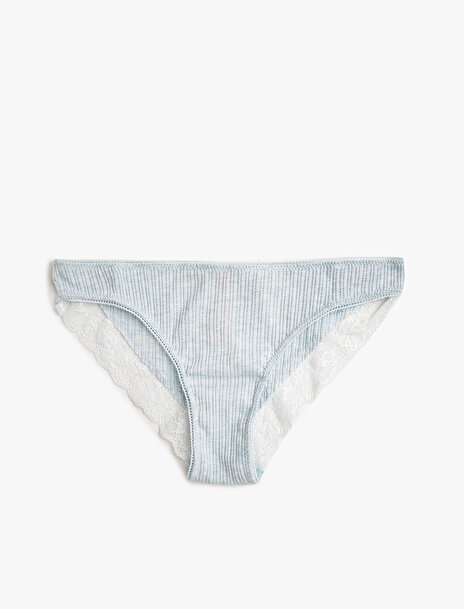 Koton Kadın Organik Pamuklu Dantelli Brief Külot