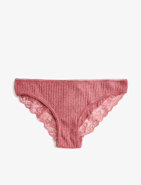 Koton Kadın Organik Pamuklu Dantelli Brief Külot