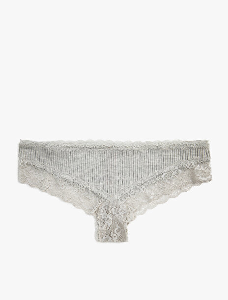 Koton Kadın Organik Pamuklu Dantelli Brazilian Külot