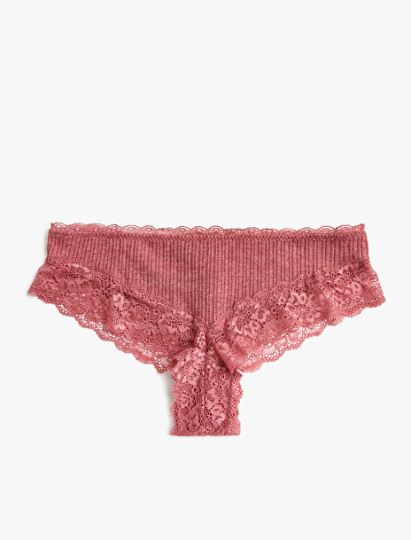 Koton Kadın Organik Pamuklu Dantelli Brazilian Külot