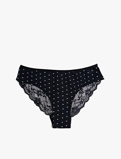 Koton Kadın Baskılı Dantel Külot Brazilian