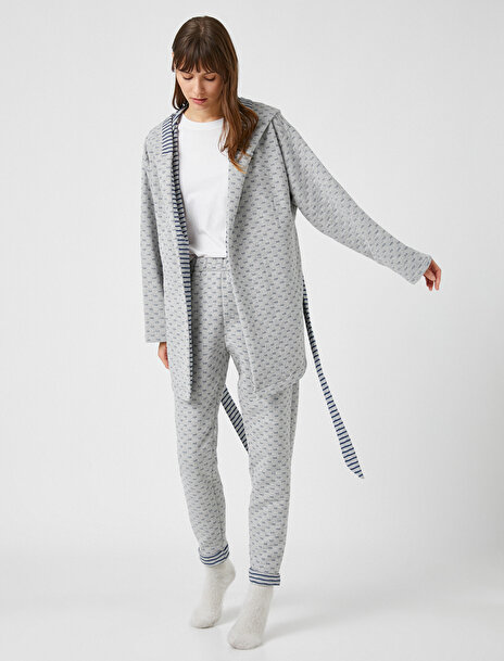 Koton Kadın Pamuklu Geometrik Desenli Pijama Altı