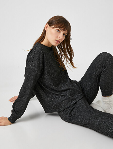 Koton Kadın Bisiklet Yaka Pijama Üstü