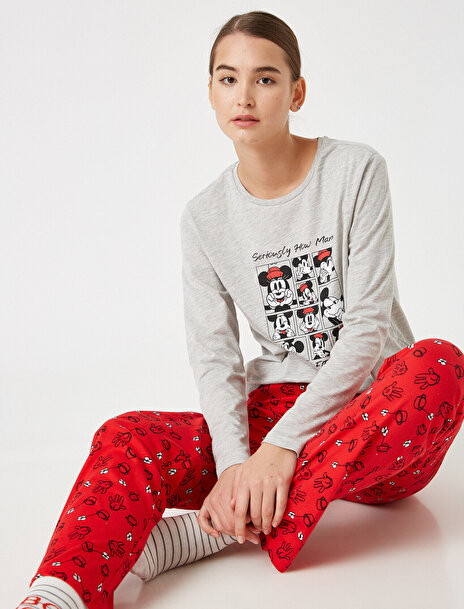 Koton Kadın Pamuklu Disney Lisanslı Pijama Takımı