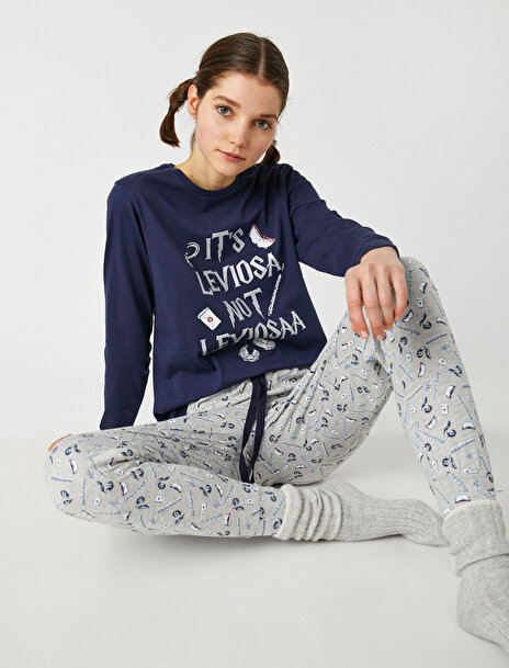 Koton Kadın Harry Potter Pijama Takımı Lisanslı