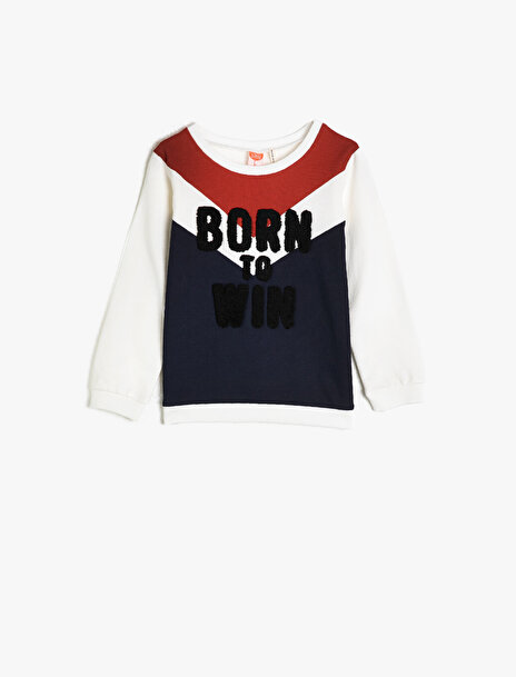 Koton Erkek Çocuk %100 Pamuk Slogan Baskılı Sweatshirt Koton Erkek Çocuk %100 Pamuk Slogan Baskılı Sweatshirt