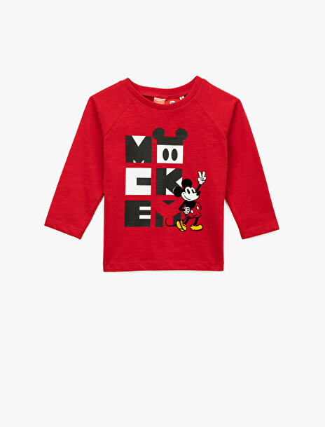 Koton Erkek Çocuk Mickey Mouse Lisanslı Baskılı Uzun Kollu Bisiklet Yaka Tişört Koton Erkek Çocuk Mickey Mouse Lisanslı Baskılı Uzun Kollu Bisiklet Yaka Tişört