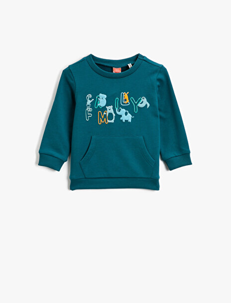 Koton Erkek Çocuk Organik Pamuklu Baskili Sweatshirt