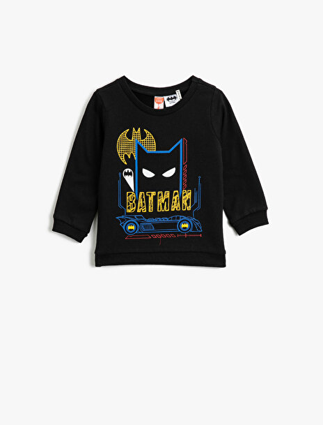 Koton Erkek Çocuk Pamuklu Batman Lisanslı Baskılı Bisiklet Yaka Uzun Kollu Sweatshirt Koton Erkek Çocuk Pamuklu Batman Lisanslı Baskılı Bisiklet Yaka Uzun Kollu Sweatshirt