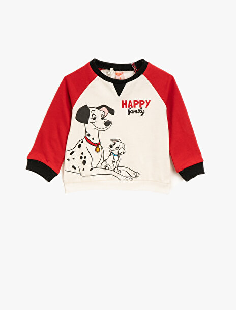 Koton Erkek Çocuk 1001 Dalmaçyalı Lisanslı Baskılı Bisiklet Yaka Pamuklu Sweatshirt