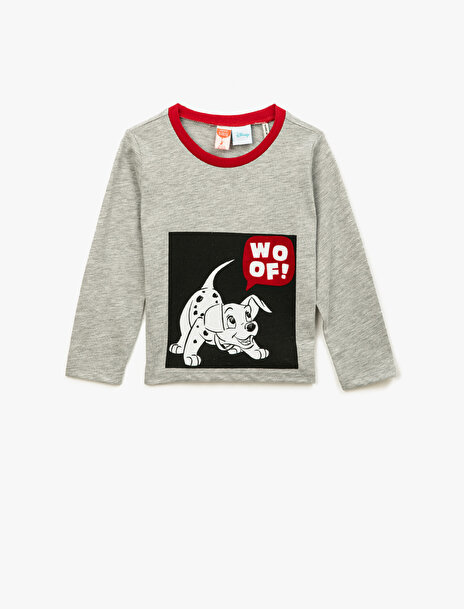 Koton Erkek Çocuk 101 Dalmaçya Lisanslı Baskılı Uzun Kollu Bisiklet Yaka Tişört