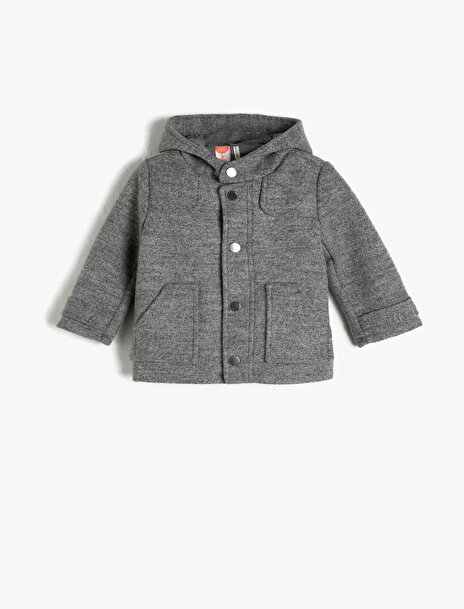 Koton Erkek Çocuk Kapüşonlu Cepli Kaban